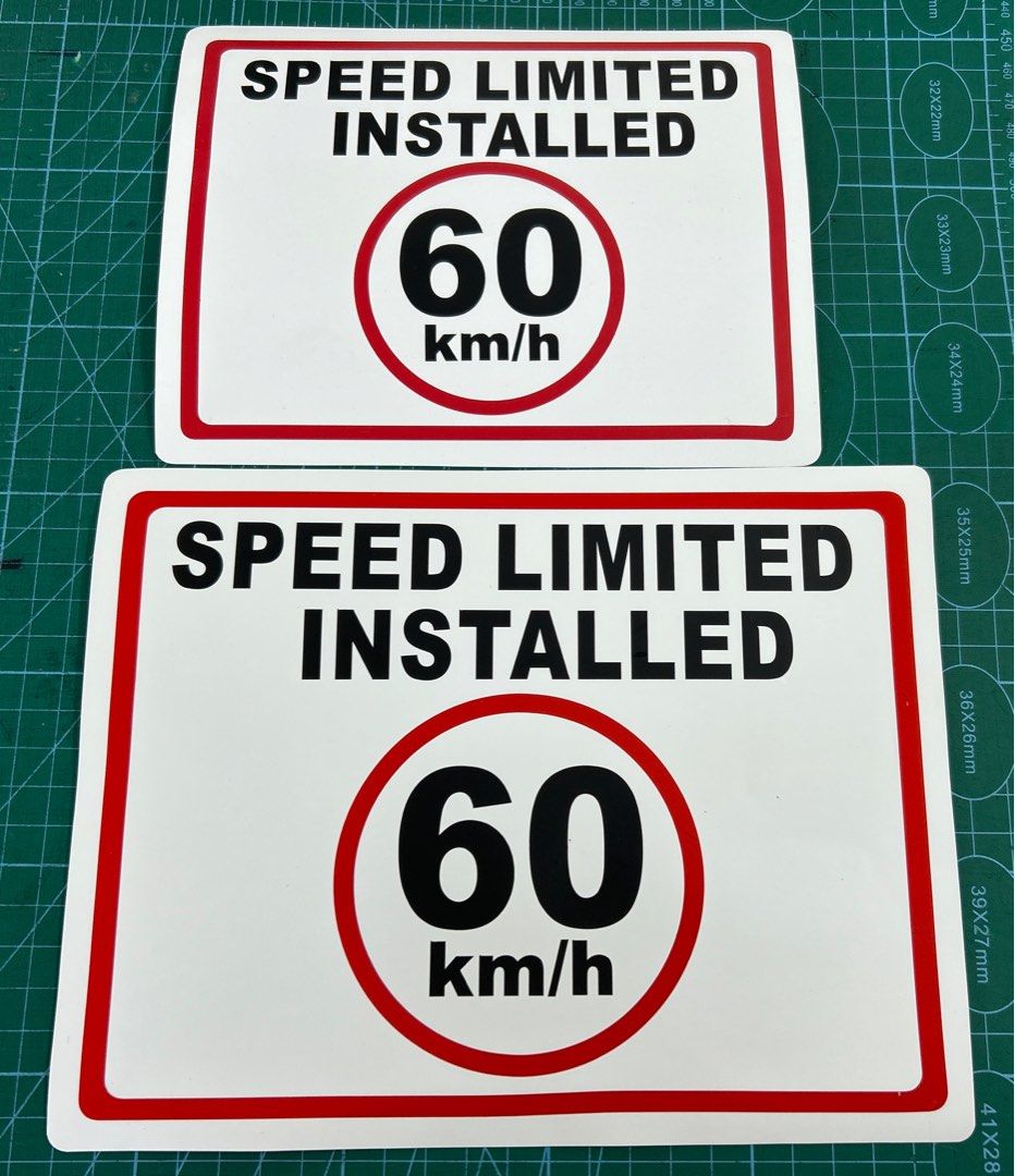 Speed Limit 60KM/H sign, Car Accessories, Accessories on Carousell