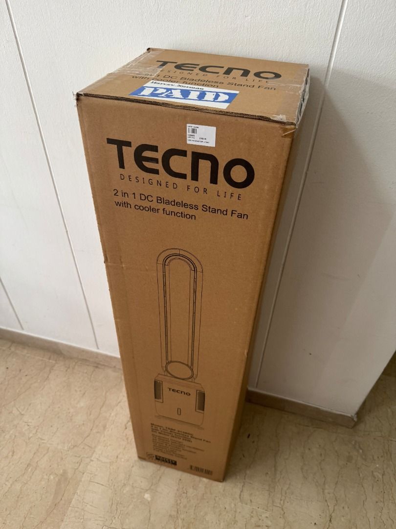 (Rush) Good as New- Tecno 2-in-1 DC Bladeless Stand Fan with Cooler ...