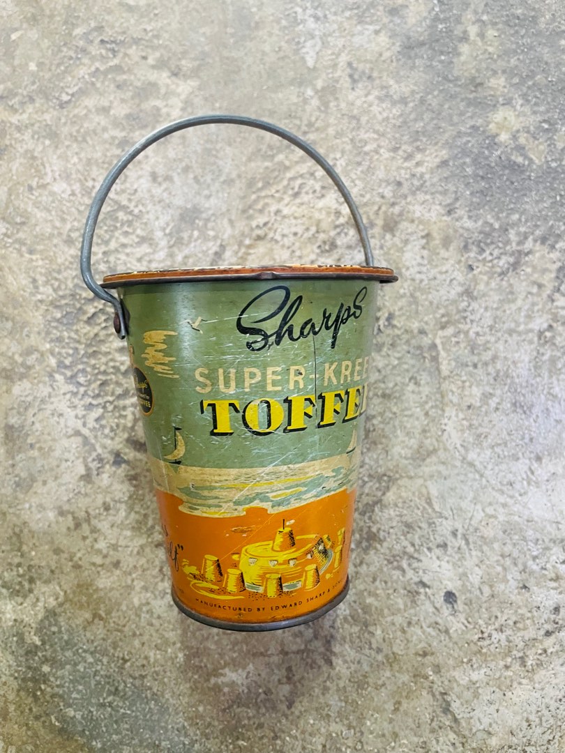 1930 Vintage Sharps Super Kreem Toffee Advertising Tin Box Can London ...
