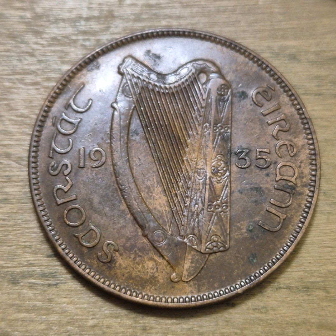 1935 Irish Free State (Ireland) Penny Coin, Hobbies & Toys, Memorabilia ...