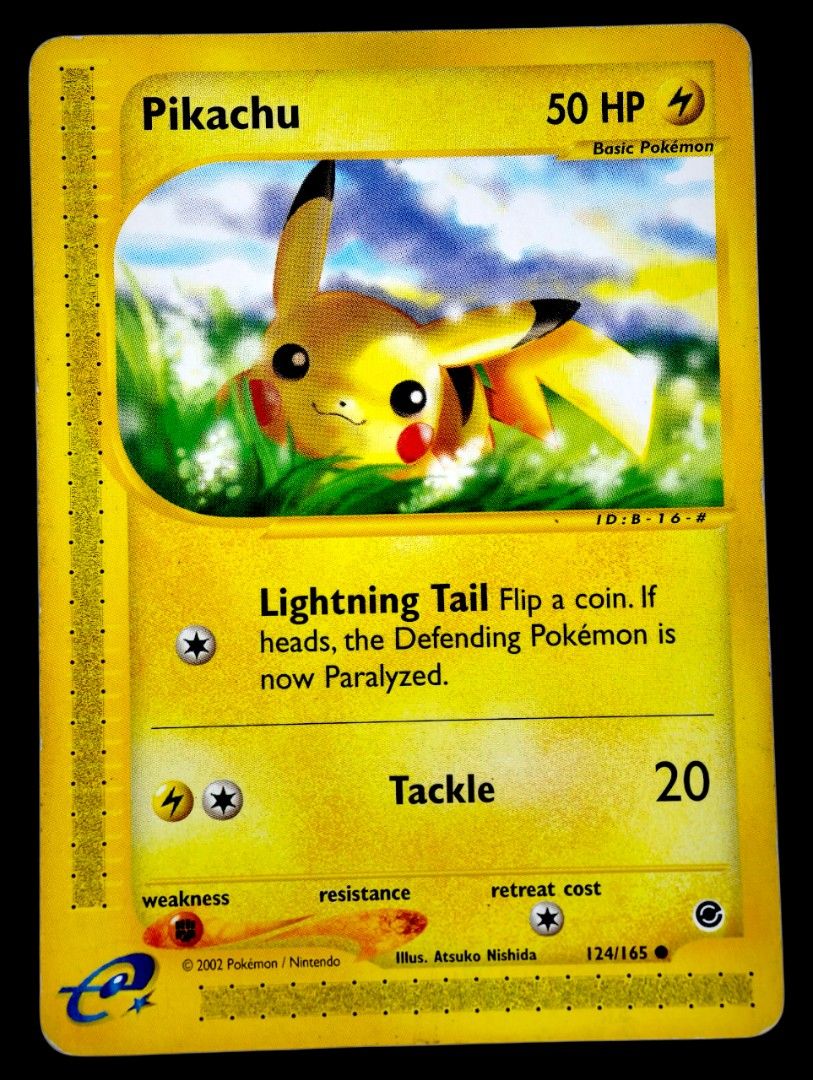 2002 Pikachu Pokemon Card E-Reader Expedition #124/165, Hobbies & Toys ...