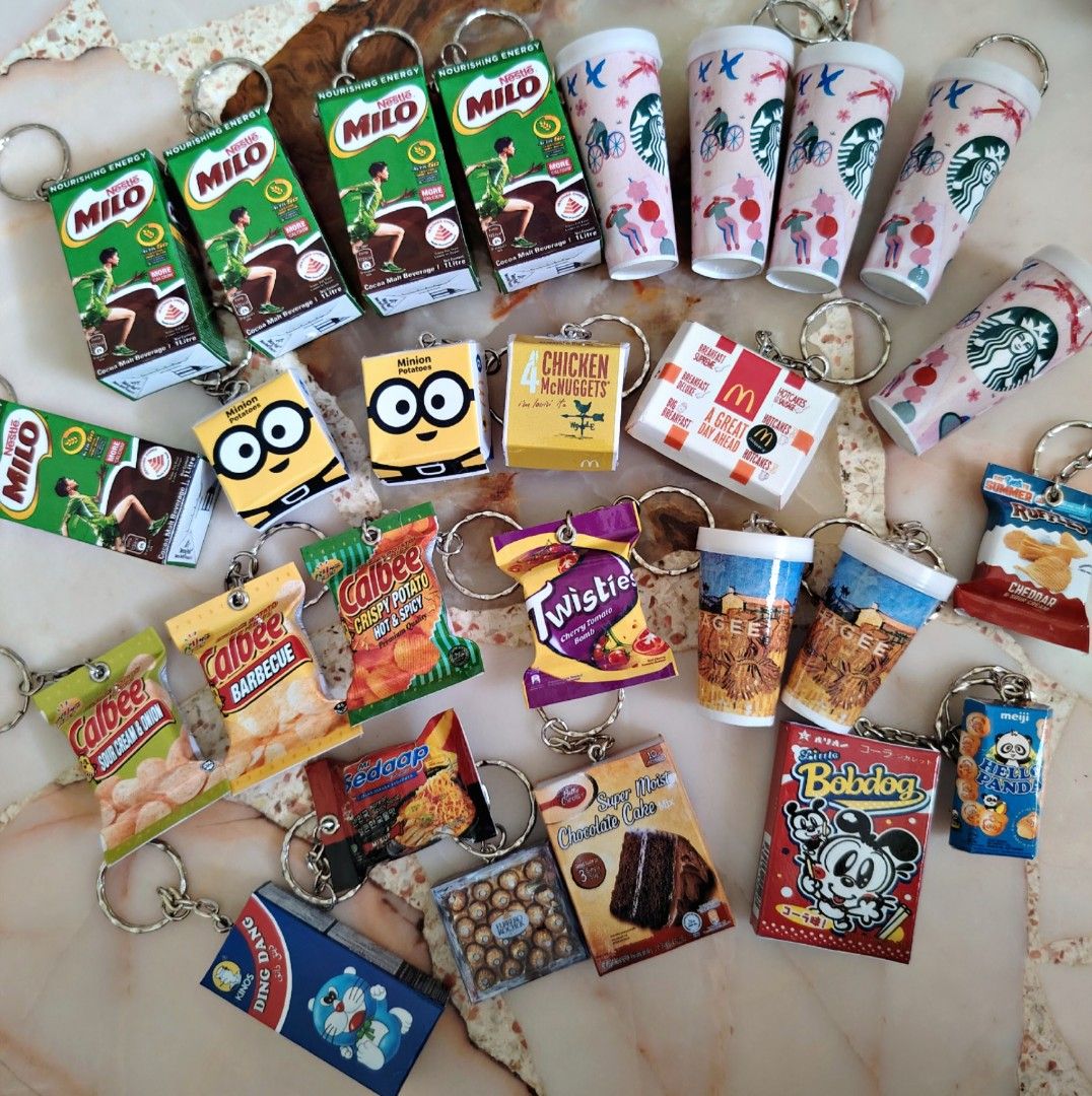 27pcs Miniature Keychain Clearance, Hobbies & Toys, Stationery & Craft ...