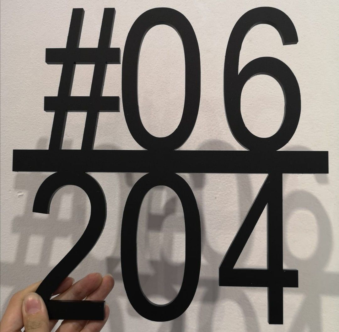 Acrylic Unit Number Signage, Hobbies & Toys, Stationery & Craft, Craft ...