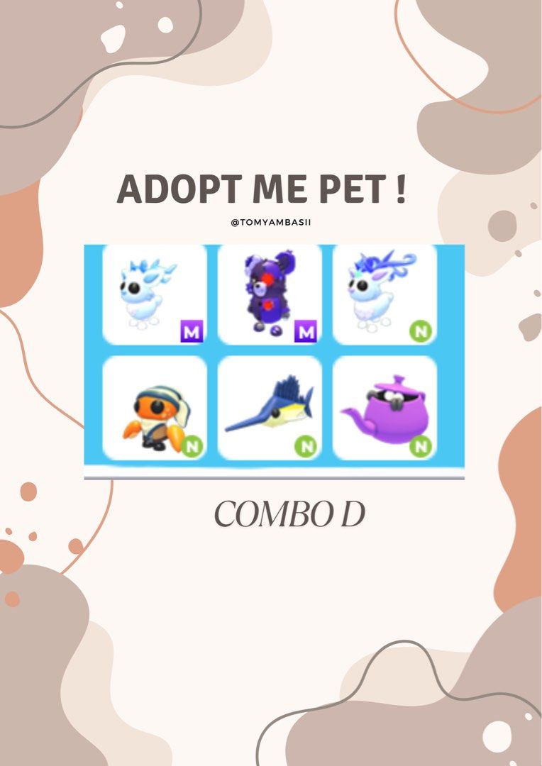 ADOPT ME PET - Winter Fawn,Patchy Bear,Winter Doe,Kelp Crewmate ...