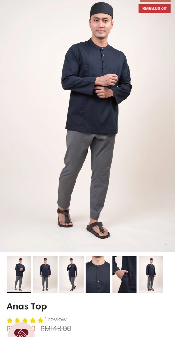 Anas Top - Kurta Siti Khadijah Soft Green, Women's Fashion, Tops ...