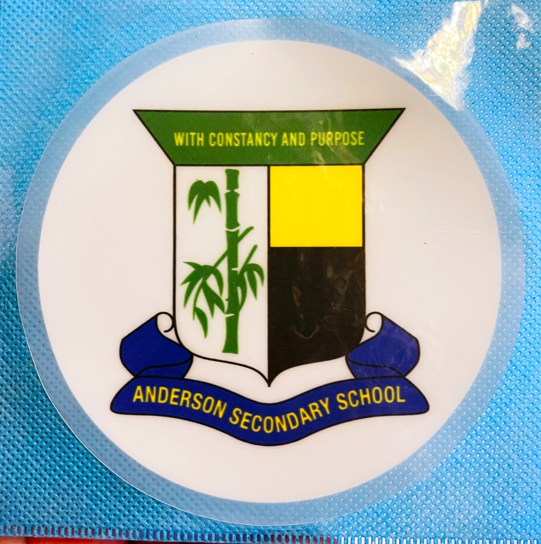 Anderson Secondary School Static Cling Decals . 11cm diameter, Hobbies ...