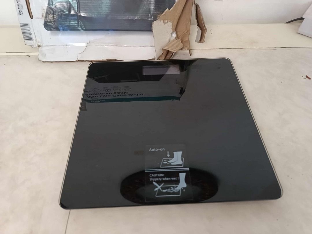 ANKO, Slimline Glass Digital Bathroom Scale, Furniture & Home Living ...