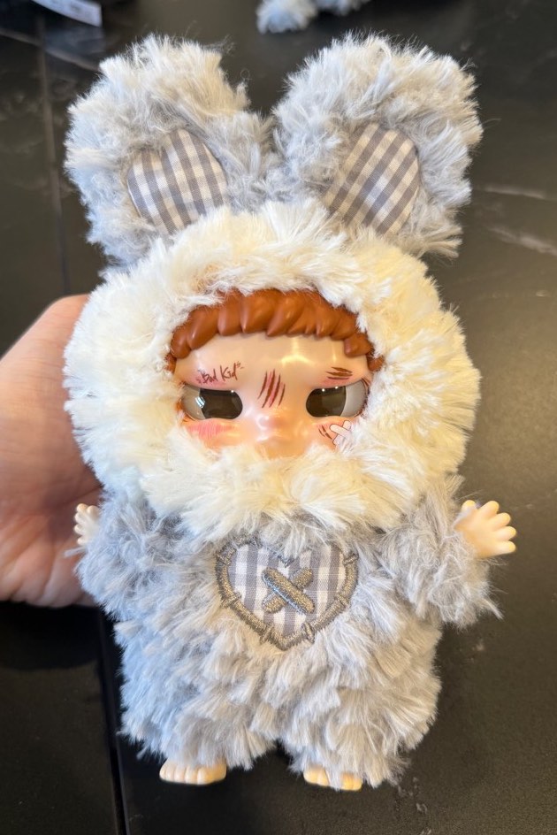 “Bad kid” Bunny Plush Toy with Keychain, Hobbies & Toys, Toys & Games ...