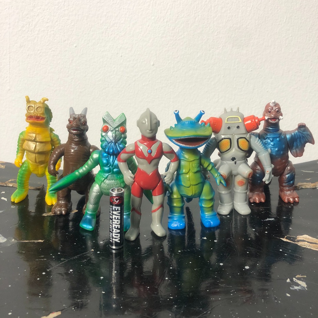 Bullmark Ultraman Hayata & Kaiju Sofubi Soft Vinyl Figure Tsuburaya ...