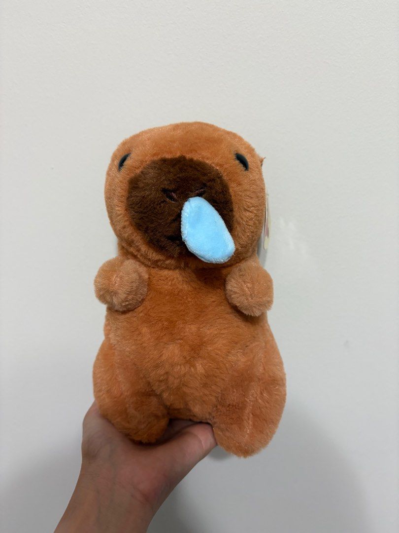 Capybara Plush Toy with Retractable Snot, Hobbies & Toys, Toys & Games ...
