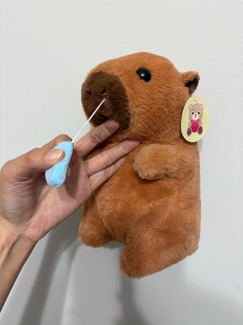 Capybara Plush Toy with Retractable Snot, Hobbies & Toys, Toys & Games ...