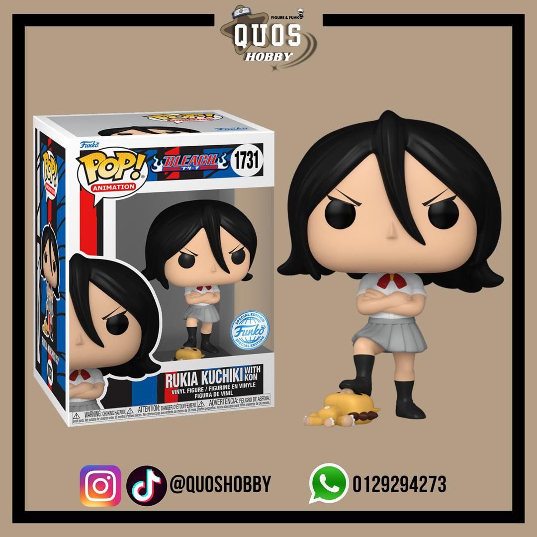 Funko Pop! Animation: Bleach - Rukia Kuchiki with Kon #1731, Hobbies ...