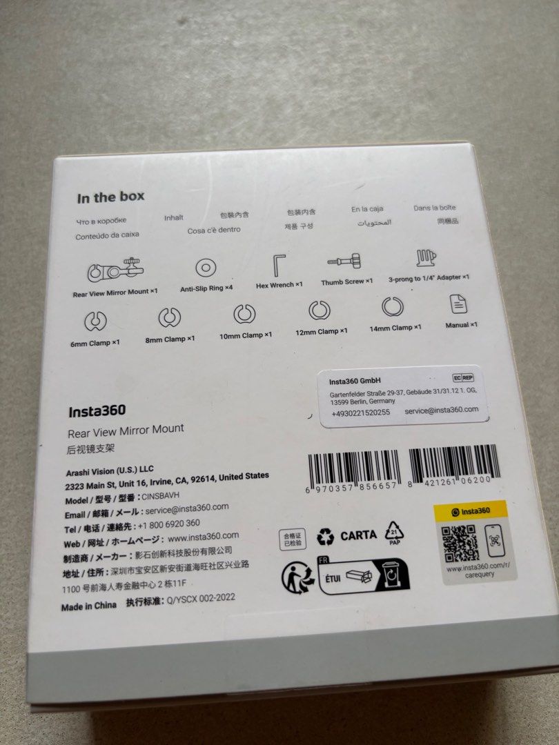 Insta360 Rear View Mirror Mount, Motorcycles, Motorcycle Accessories on ...