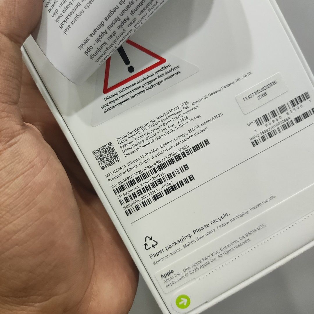 iPhone 17 pro max 256GB New iBox Nego sampe jadi, Elektronik, Lainnya ...