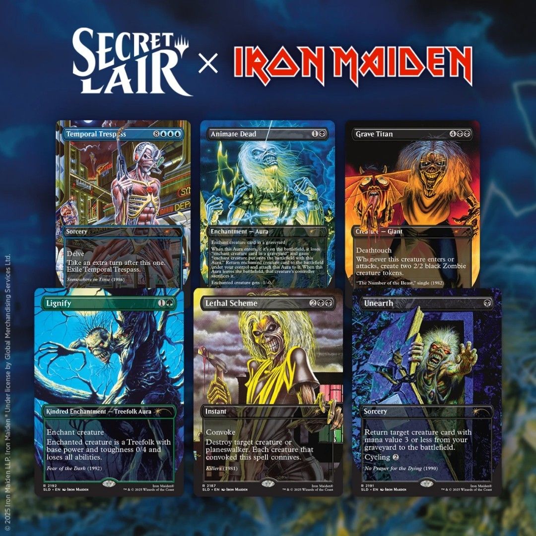 Magic: The Gathering Secret Lair x Iron Maiden - Album Art Non-Foil ...