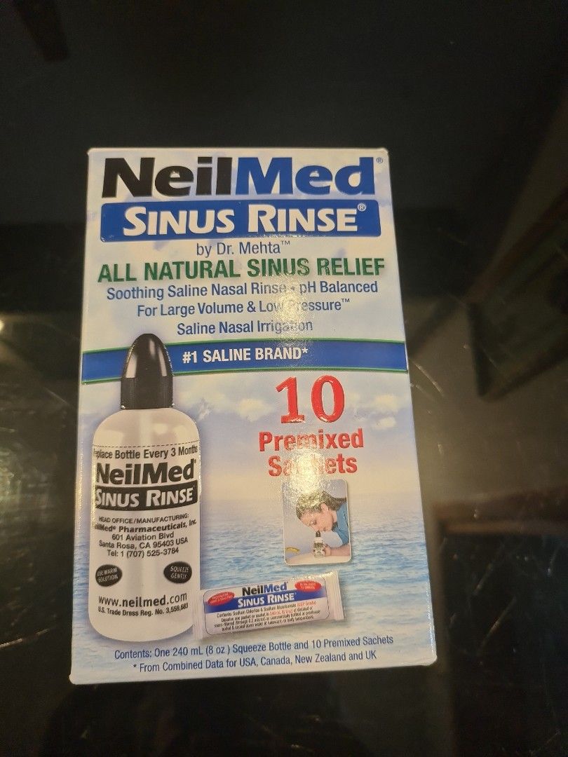NeilMed Sinus Rinse - 10 Premixed Sachets, Health & Nutrition, Medical ...