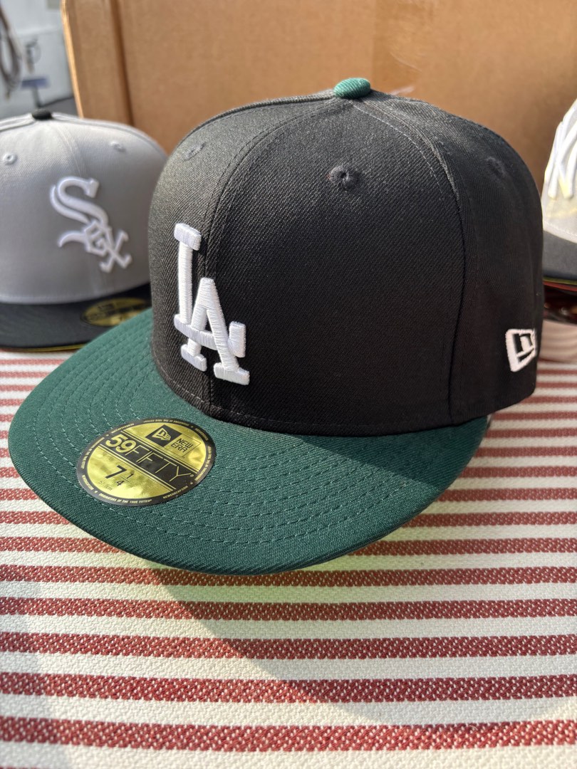 NEWERA New Era 59FIFTY LA Dodgers 1981 WS Fitted Hat Green UV 7 -1/4 ...