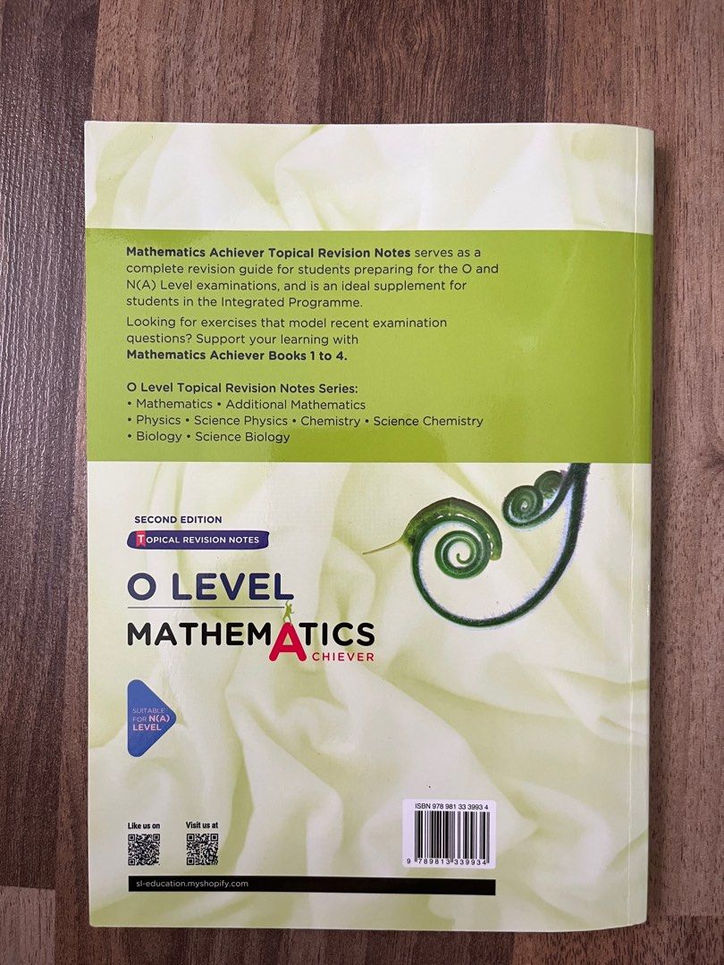 O Level Mathematics Achiever Topical Revision Notes, Hobbies & Toys ...
