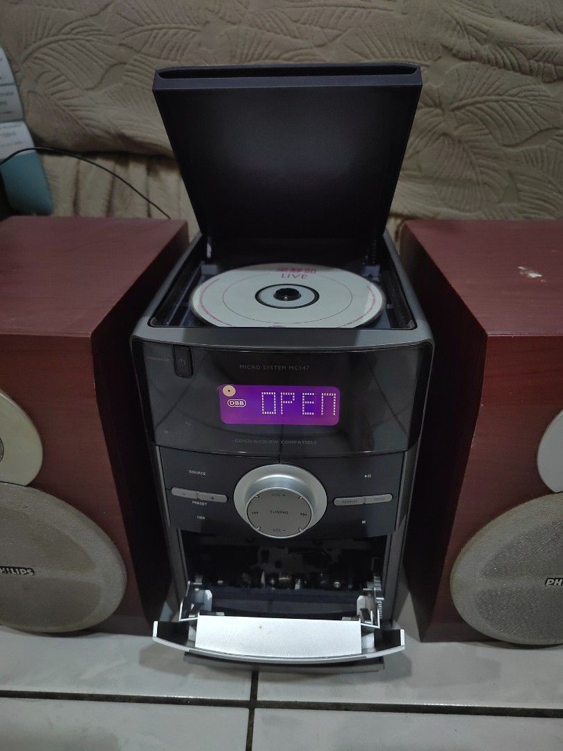 Philips kaset CD FM Line in Classic micro sound system MC147 with ...