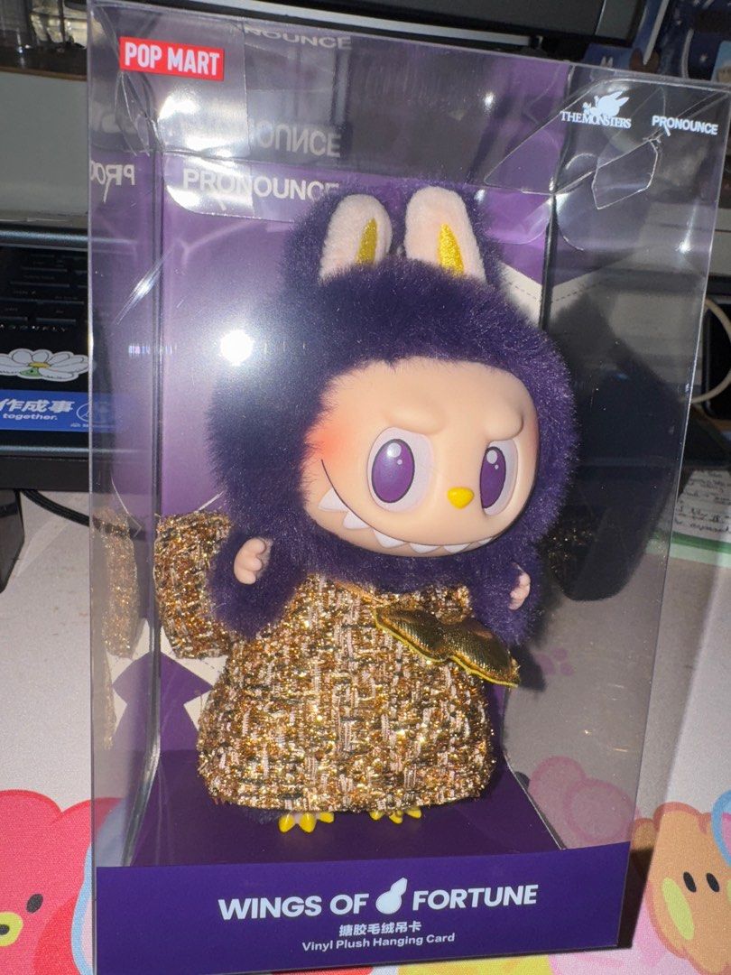 POP MART Wings of Fortune Vinyl Plush Hanging Card Labubu The Monsters ...