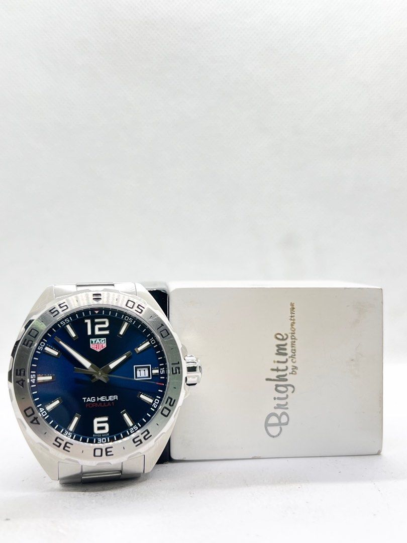 Pre Owned Tag Heuer Formula One WAZ1118 Blue Dial Quartz Steel Casing ...