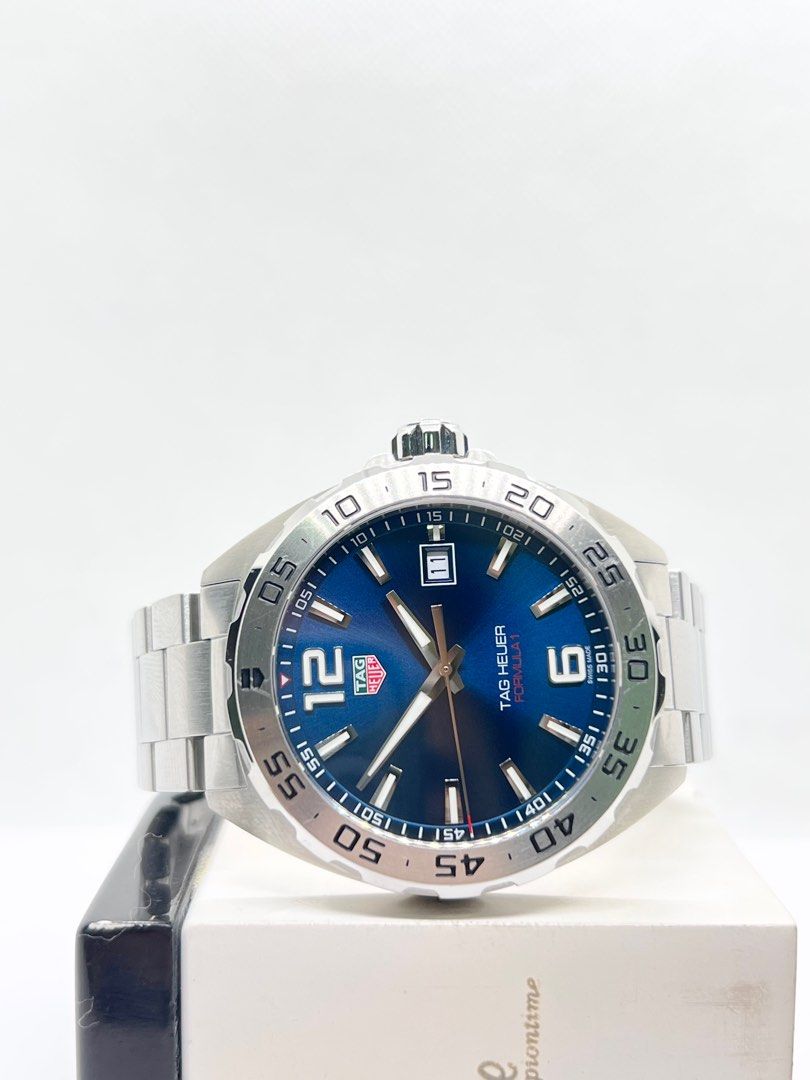 Pre Owned Tag Heuer Formula One WAZ1118 Blue Dial Quartz Steel Casing ...