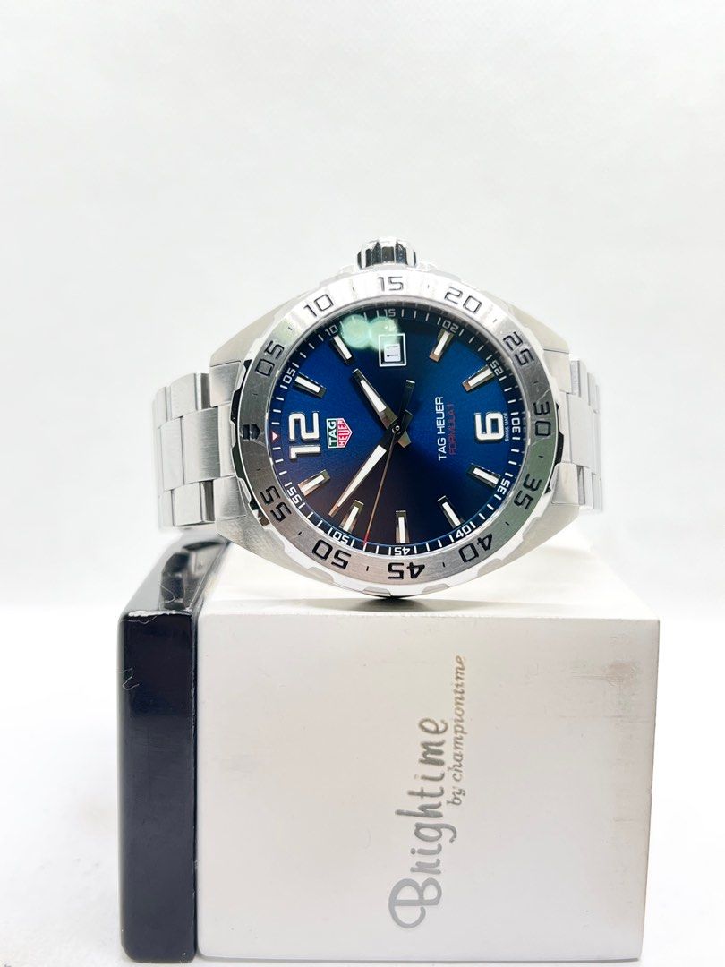 Pre Owned Tag Heuer Formula One WAZ1118 Blue Dial Quartz Steel Casing ...