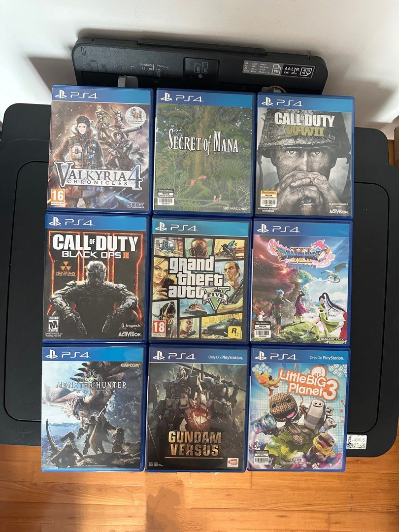 PS4 game Valkyria chronicles 4 / Secret of Mana / Call of duty WWII ...