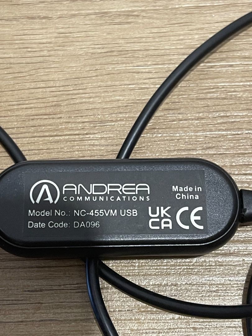 PTE Test Andrea Communications NC-455VM USB Computer Headset, Audio ...