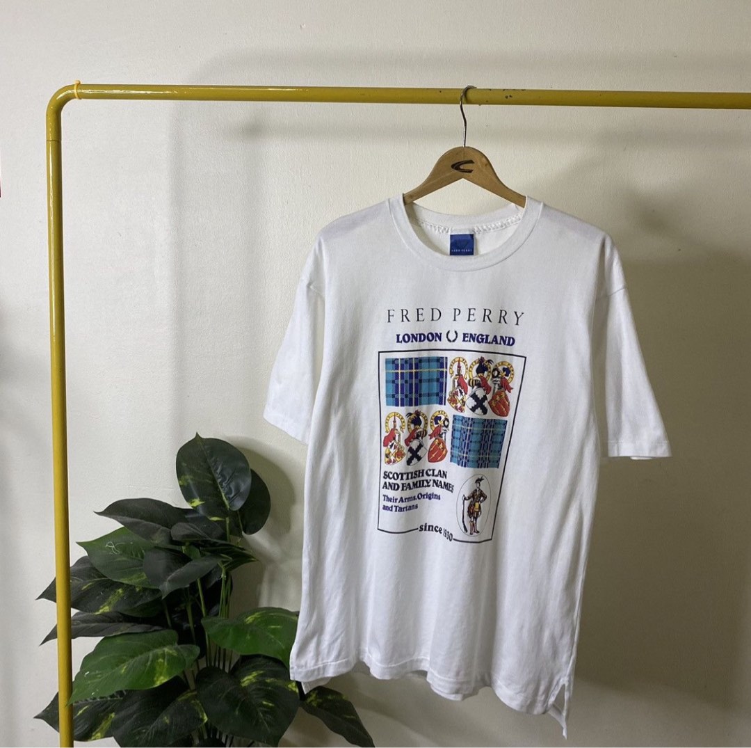 Vintage 90s Fred Perry London England Tee, Men's Fashion, Tops & Sets ...
