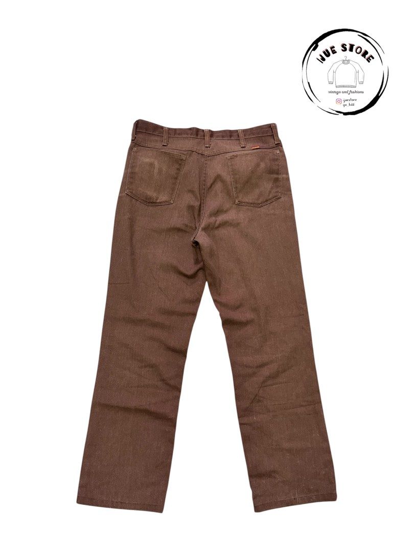 Vintage Rustler Brown, Men's Fashion, Bottoms, Jeans on Carousell
