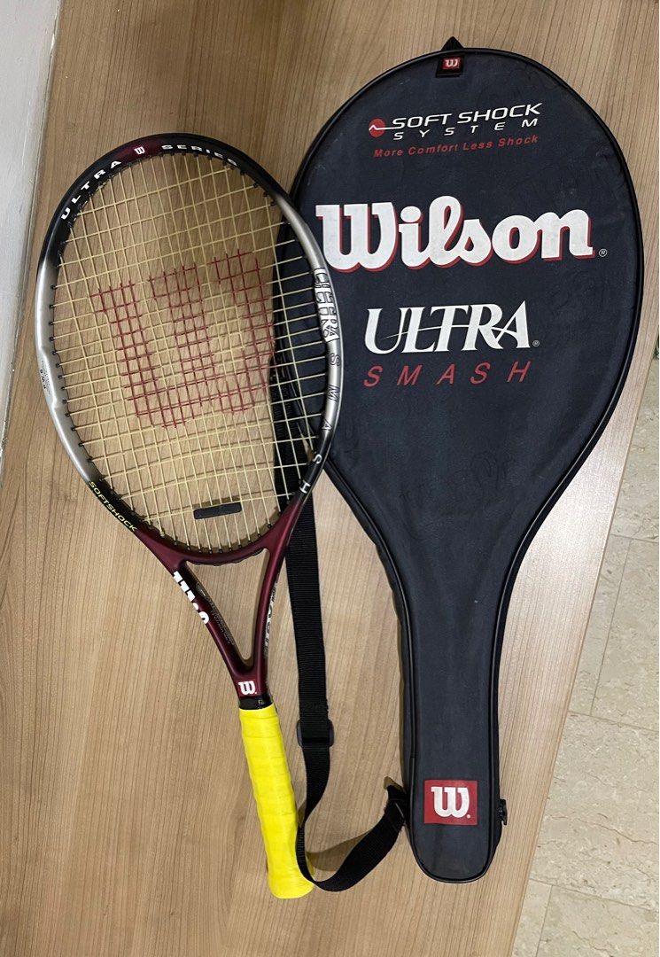 Wilson Ultra Smash (Soft Shock System) Tennis Racket with Cover, Sports ...