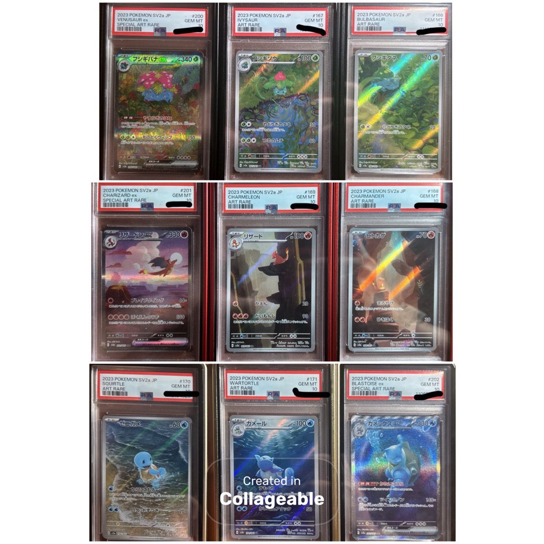 WTS WTT Pokemon 151 JP STARTERS EVOLUTION LINE CHARIZARD VENUSAUR ...