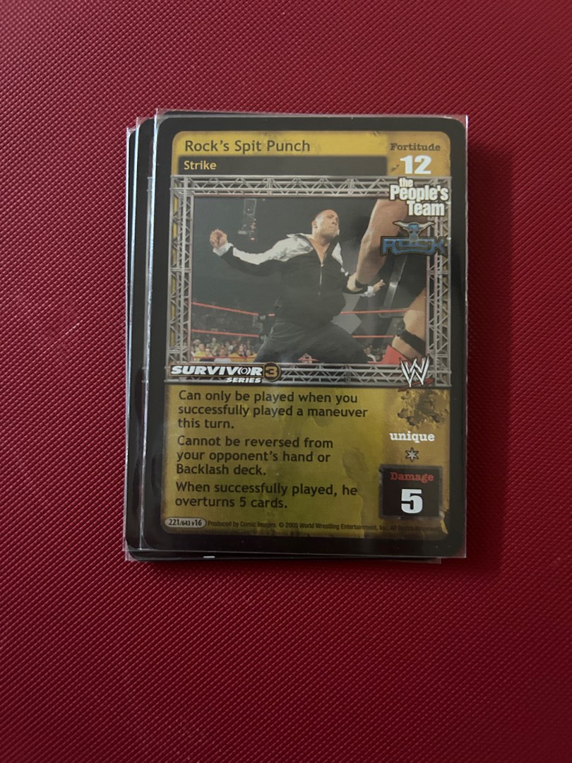 WWE WWF RAW DEAL - Rock’s Spit Punch SS3, Hobbies & Toys, Toys & Games ...