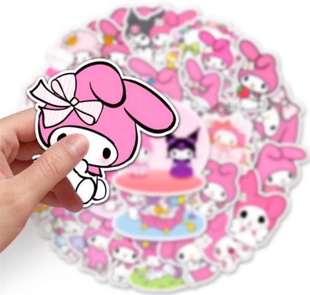 50pcs My Melody Series 04 laptop Luggage Stickers (Glossy), Hobbies ...