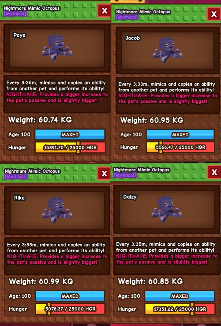 Huge/Titanic Nightmare Mimic Grow a garden, Video Gaming, Gaming ...