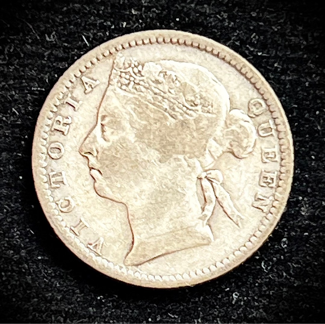 1901 Olden British Straits Settlements Queen Victoria TEN 10-Cents ...