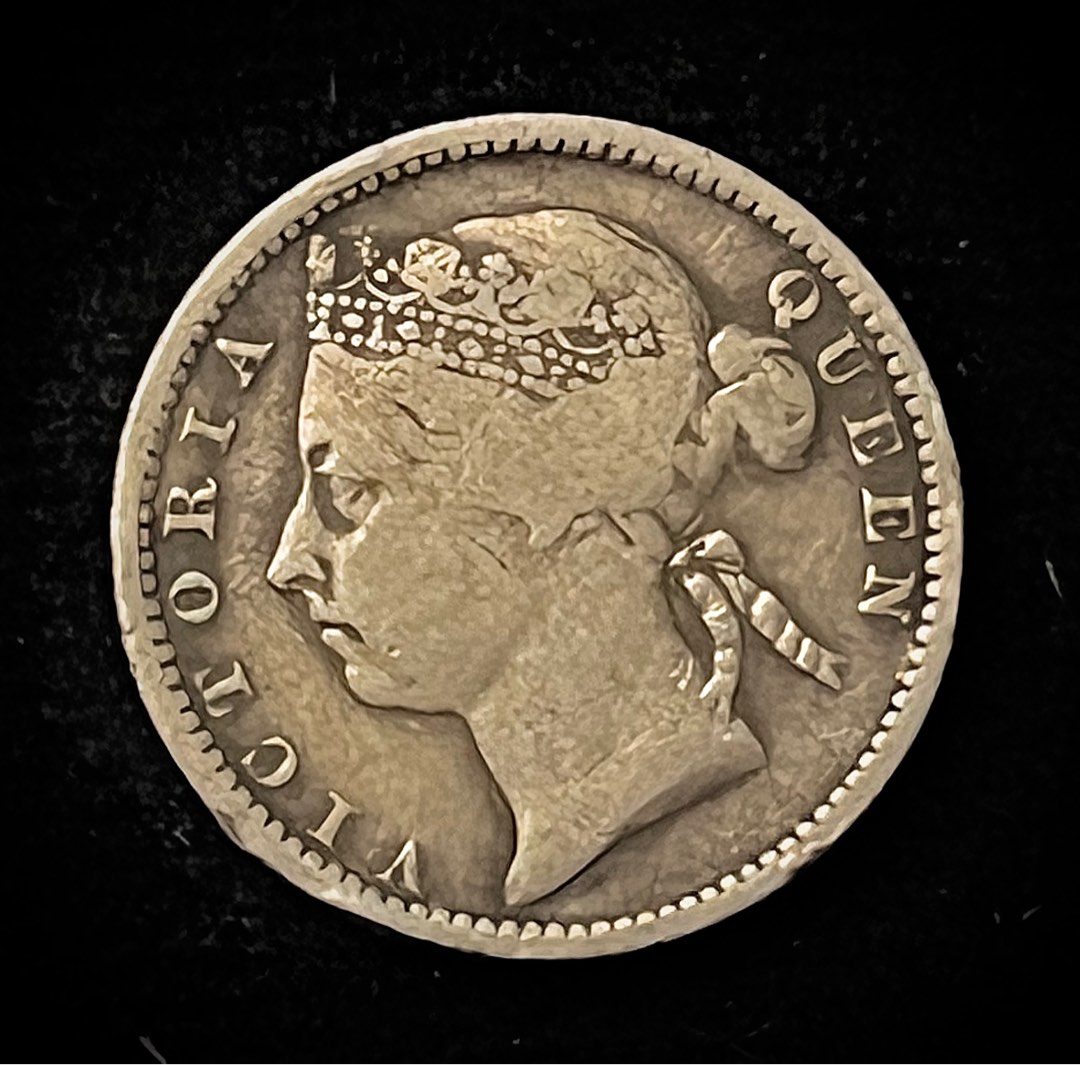 1899 Olden British Straits Settlements Queen Victoria TEN 10-Cents ...