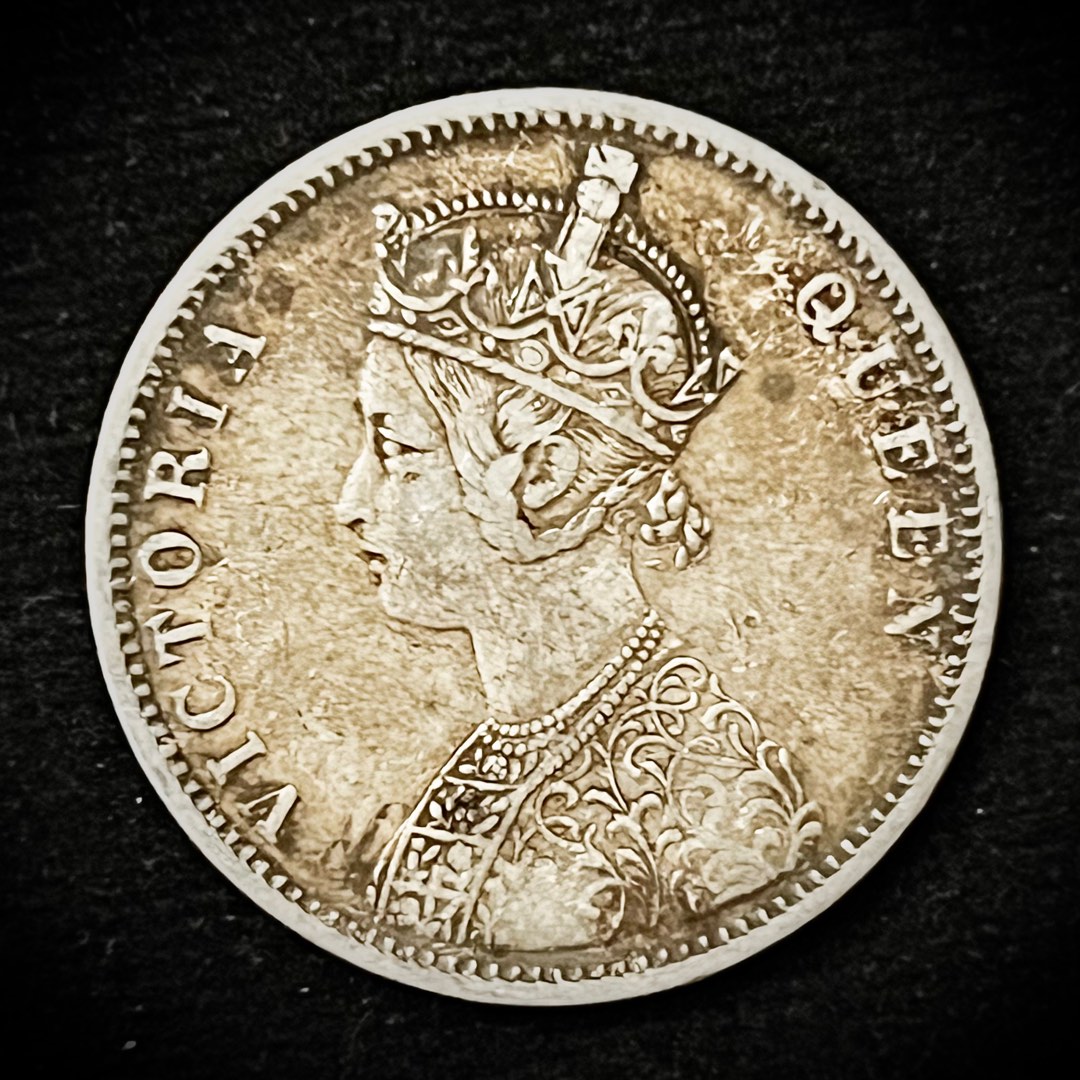 1875 Old British India Raj Princely States Queen Victoria “Gothic Crown ...