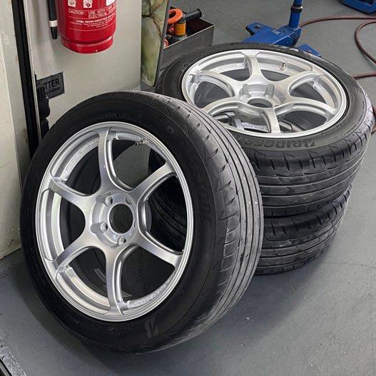 Advan Racing RG3 RGIII RG 17x8J, Car Accessories, Tyres & Rims on Carousell