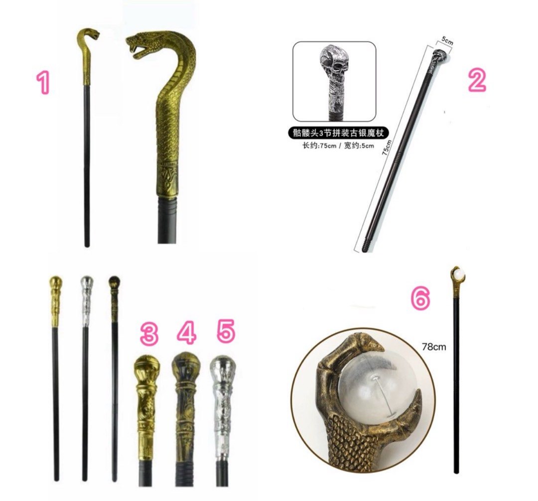 Ancient Egyptian Culture Cane Prop Scepter Cobras Scepter Staff King ...