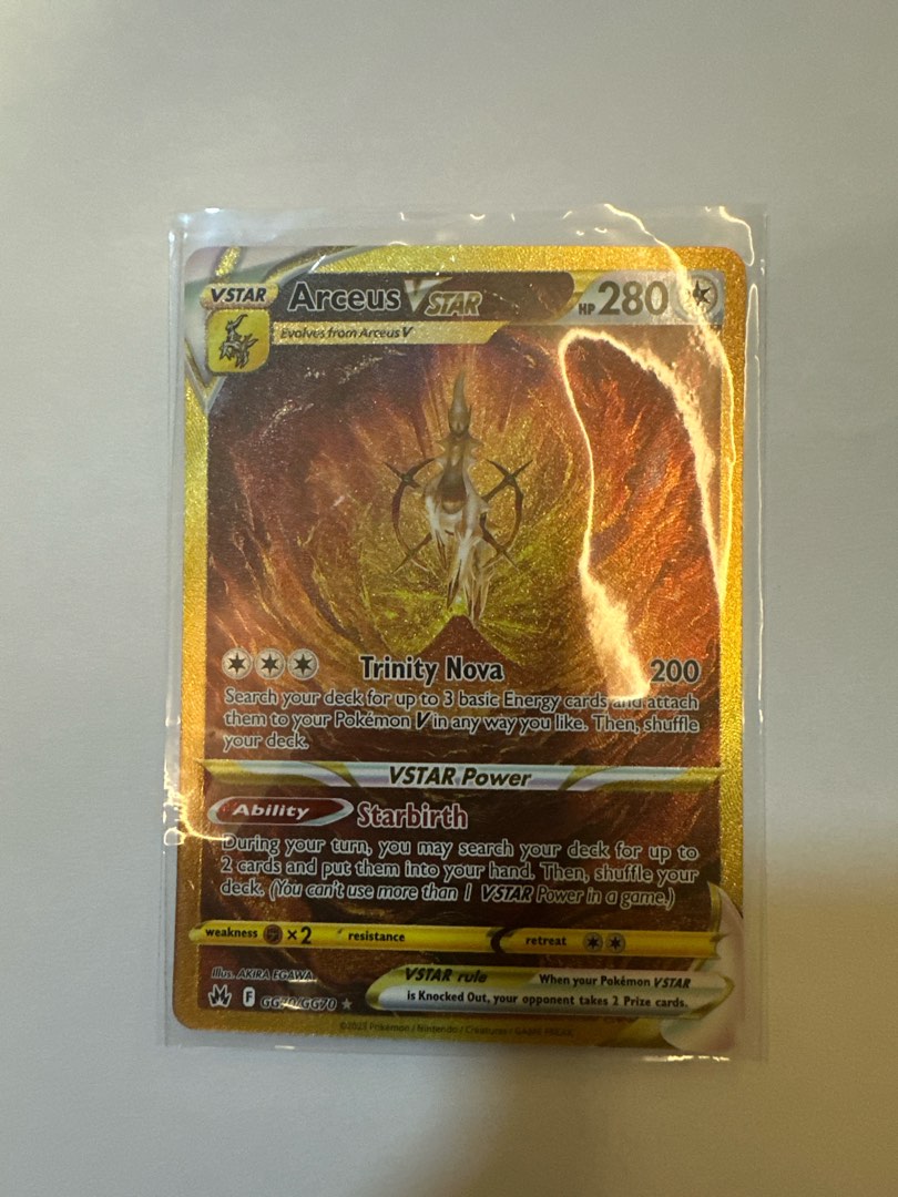 Arceus VSTAR Gold Card, Hobbies & Toys, Toys & Games on Carousell