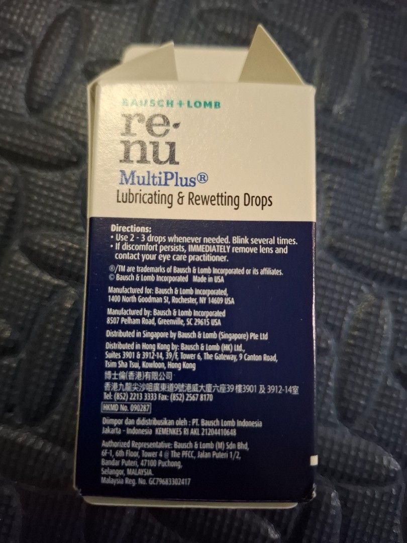 Bausch + Lomb renu MultiPlus Lubricating & Rewetting Drops 8 ml, Beauty ...