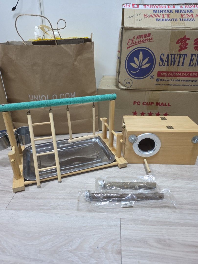 Bird Box, Bird Playground, Perch, Pet Supplies, Homes & Other Pet ...