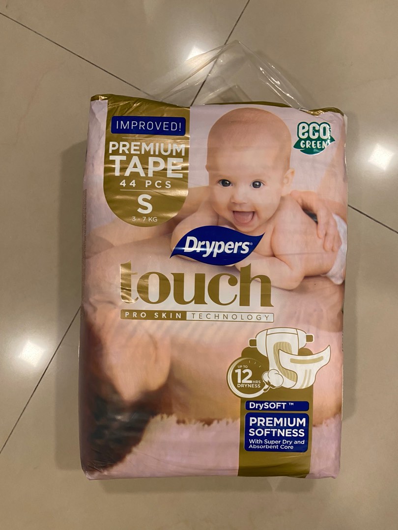 Drypers Touch Premium Tape Diapers S, Babies & Kids, Bathing & Changing ...