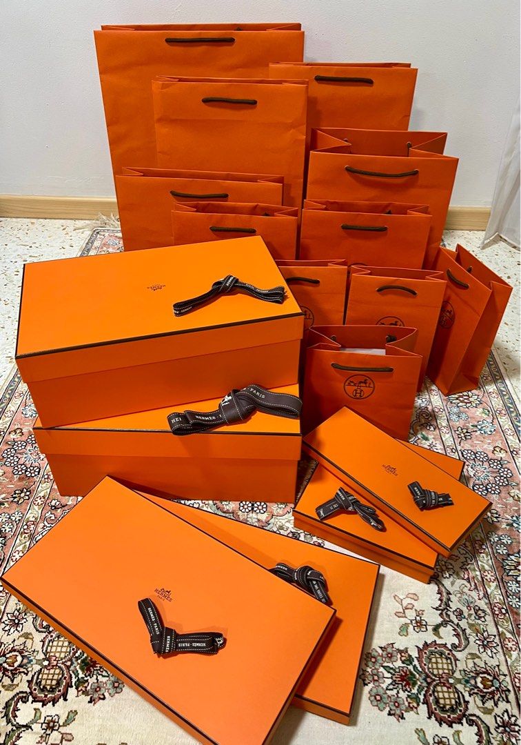 Hermès Boxes & Paper Bags, Women's Fashion, Bags & Wallets, Tote Bags ...