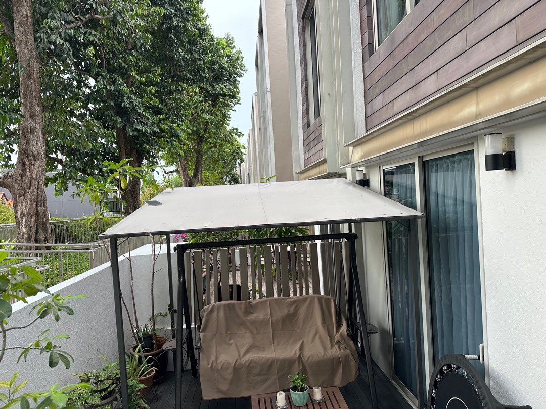 Ikea Gunnon gazebo with canopy, Furniture & Home Living, Outdoor ...