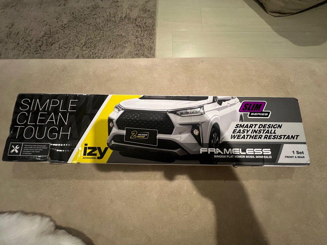 IZY Frameless Slim Series Number Plate Frame, Car Accessories, Car ...