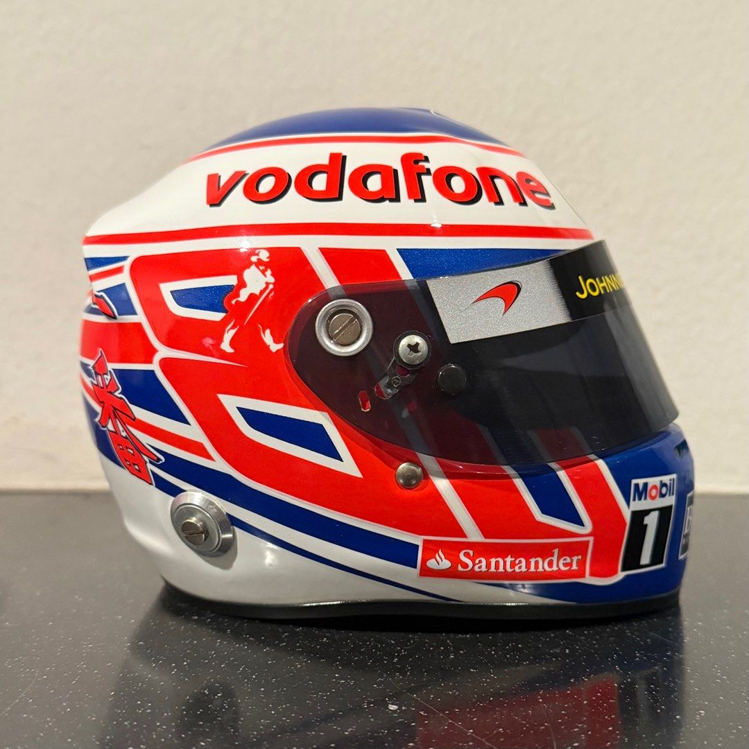 Jenson Button 2011 McLaren Mercedes Arai Half Scale Mini 1/2 F1 Helmet ...