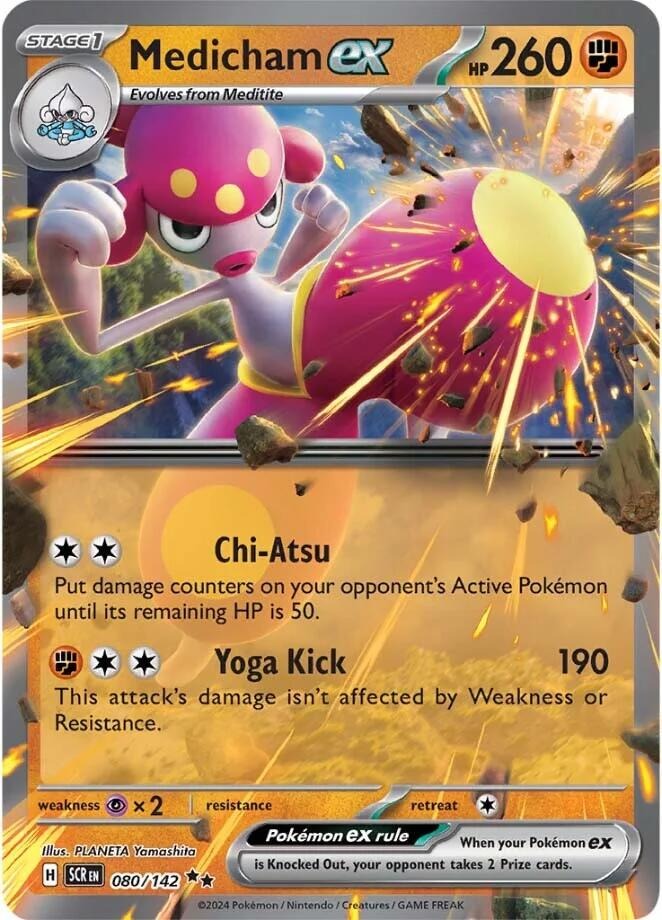 Medicham ex #80 Pokemon Stellar Crown, Hobbies & Toys, Toys & Games on ...